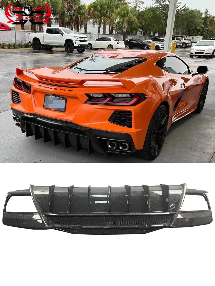 For Chevrolet Corvette C8 Rear Bumper Body kit Carbon Fiber C8 Rear ...