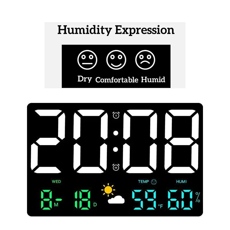 High-Definition-Large-Screen-Wall-Clock-Temperature-and-Humidity ...