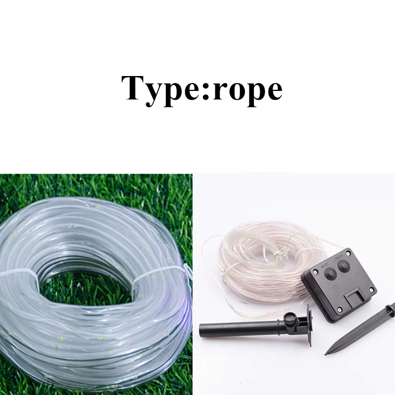 Balise-borne solaire,Guirlande lumineuse à énergie solaire de 32m,Tube ...