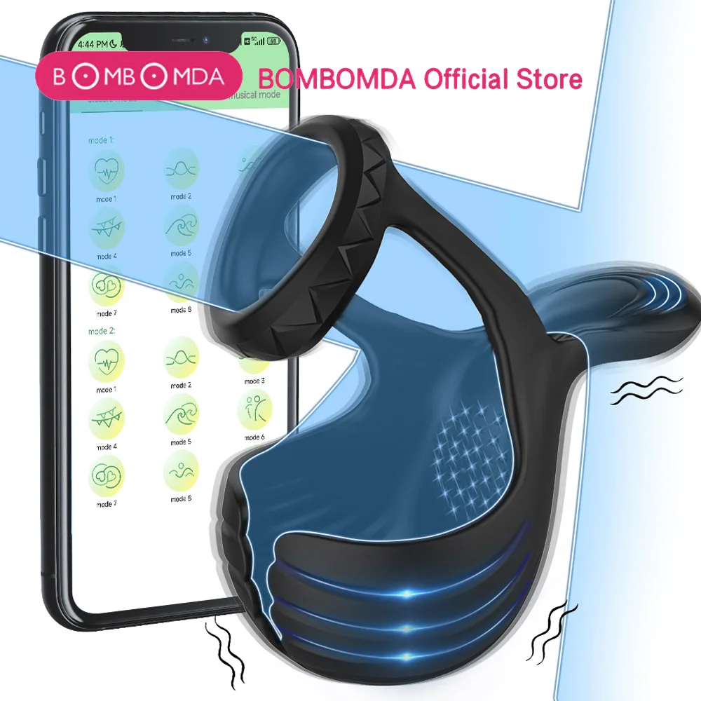 Male-Testicles-Vibrators-Penis-Massager-APP-Remote-Cock-Ring-Male ...