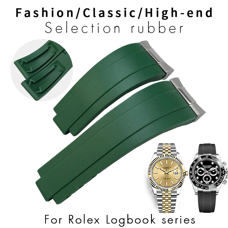 Pulseira-de-rel-gio-para-Rolex-Metal-Link-pulseira-de-borracha-Oyster-e ...