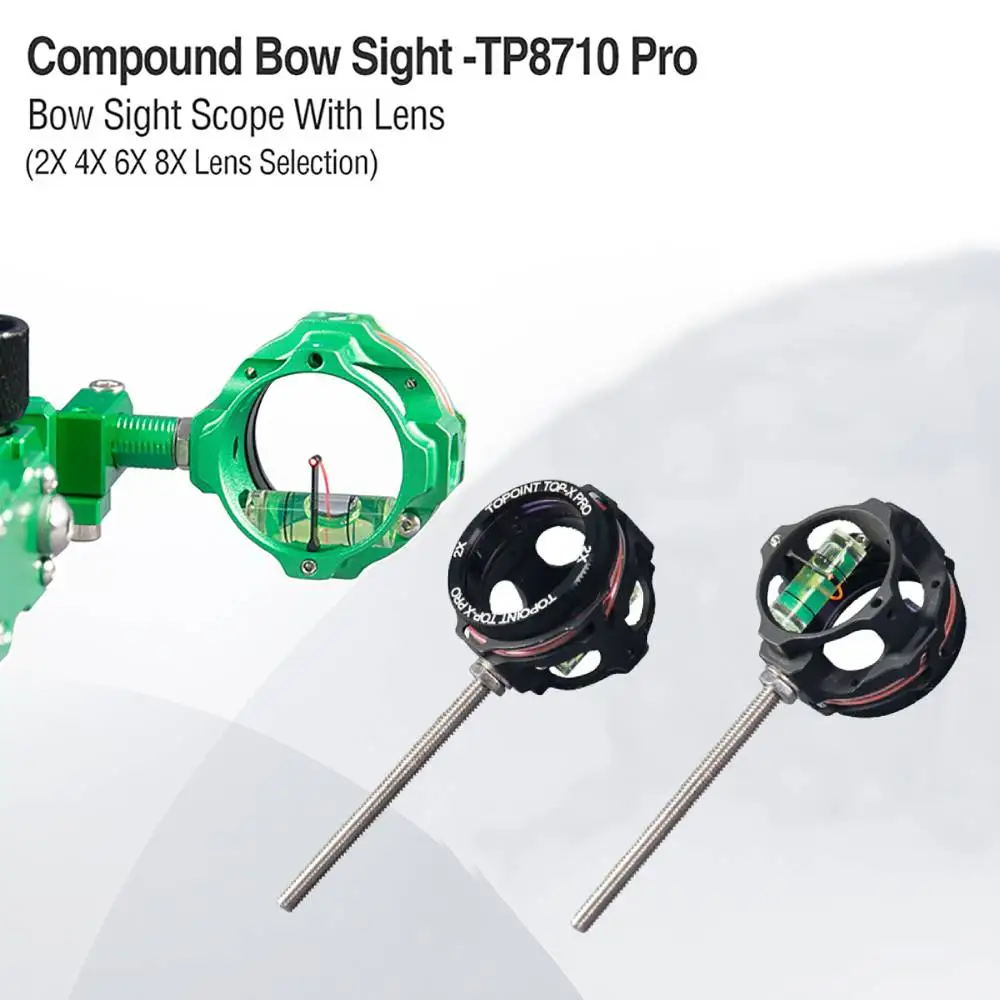 TP8710-PRO-Archery-Compound-Bow-Scope-Sight-Aluminum-2x4x6x8x-Lens ...