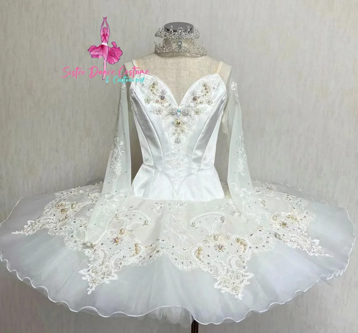 New-Classical-ballet-TUTU-short-skirt-high-end-custom-white-long ...