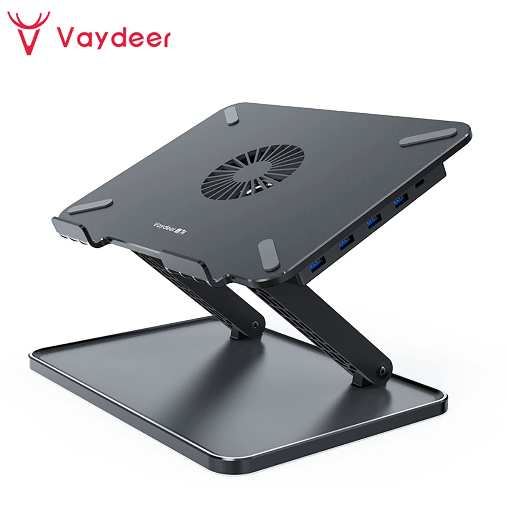 USB-Docking-Station-Laptop-Stand-Com-Ventilador-De-Refrigera-o-Ajust ...