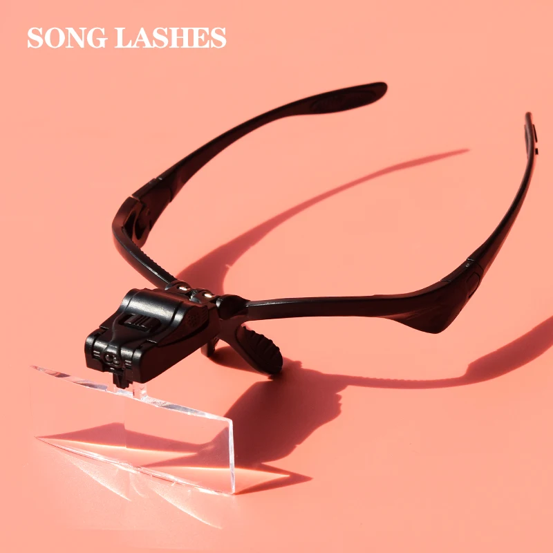 Song-Lashes-Black-Glasses-Magnifier-Led-Reading-Magnifier-Firmly ...