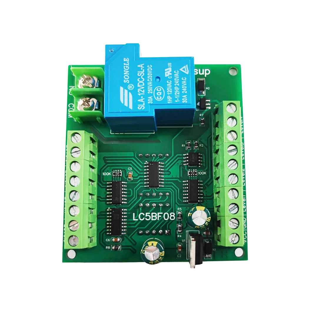 DC 12V 8 Digital Water Level Indicator Board Liquid Sensor Automatic ...