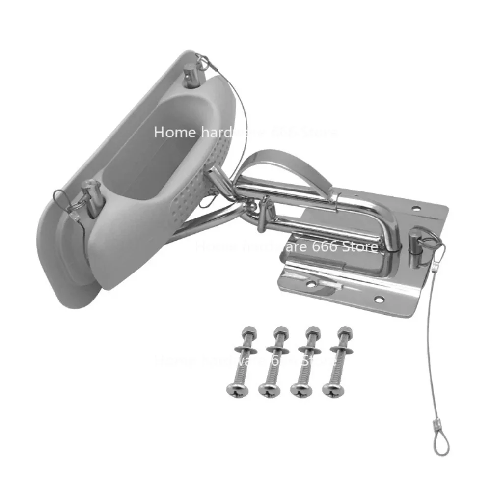 New Stainless Steel with Curved Docking Bracket Set, Davit Column Set ...
