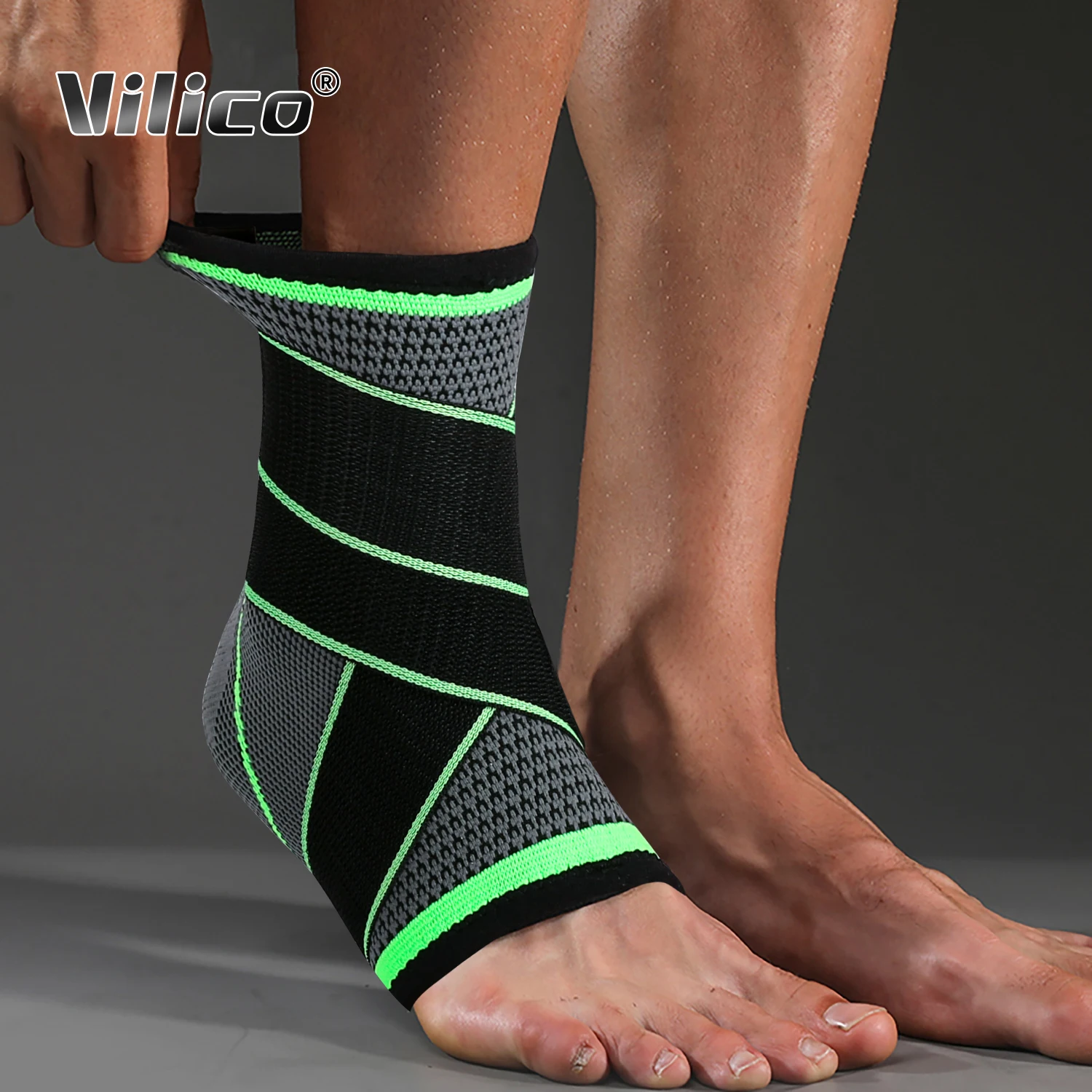 1 PC Sports Ankle Brace Compression Strap Sleeves Support 3D Weave ...