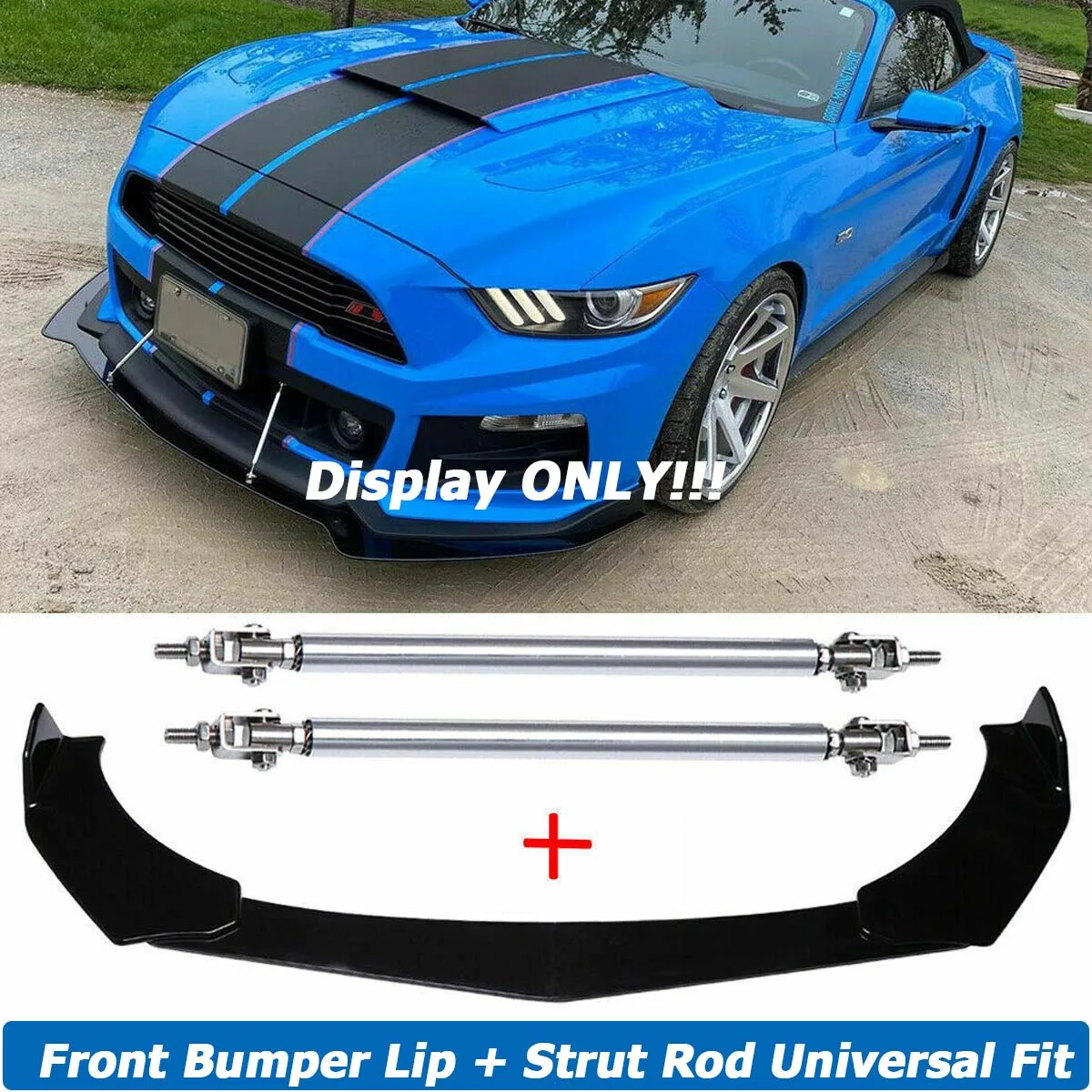 Universal กันชนหน้ากันชน Splitter Deflector ชุด Body Guards W/Strut Rod ...