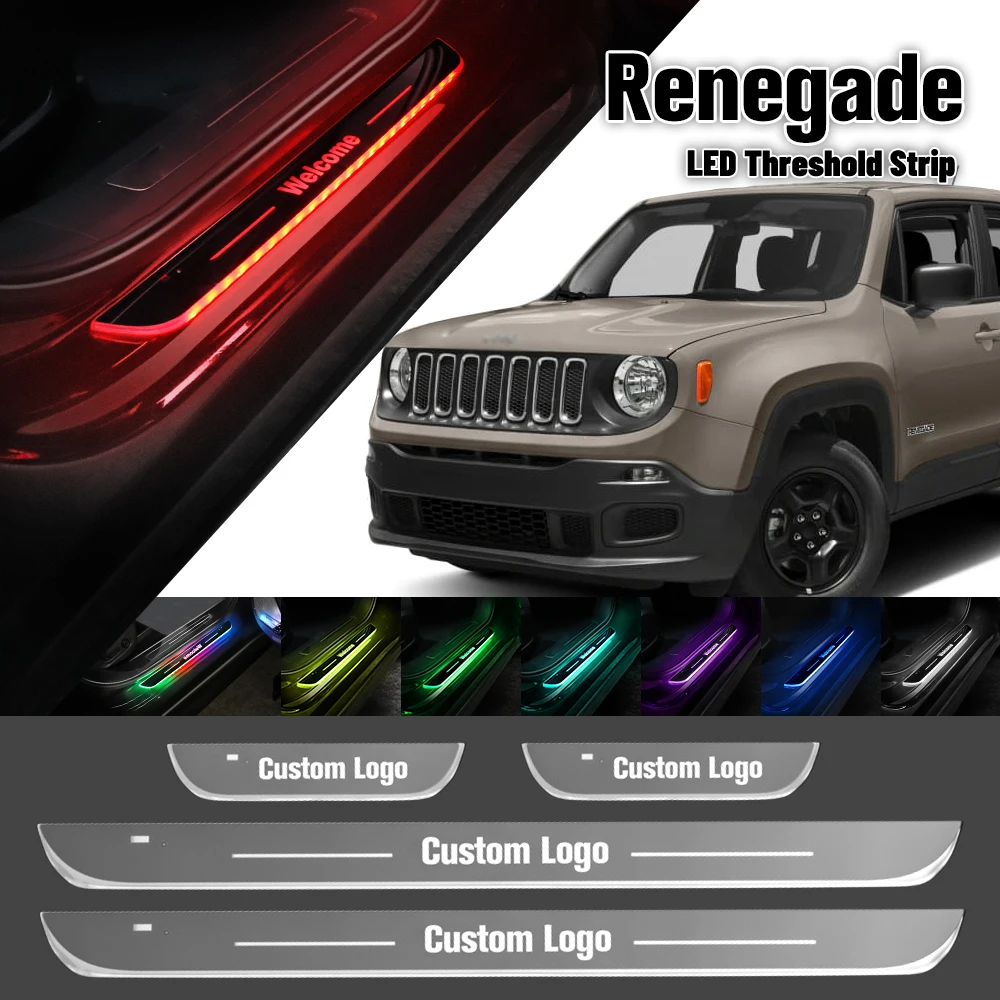 For-Jeep-Renegade-2014-2023-Car-Door-Sill-Light-Customized-Logo-LED ...