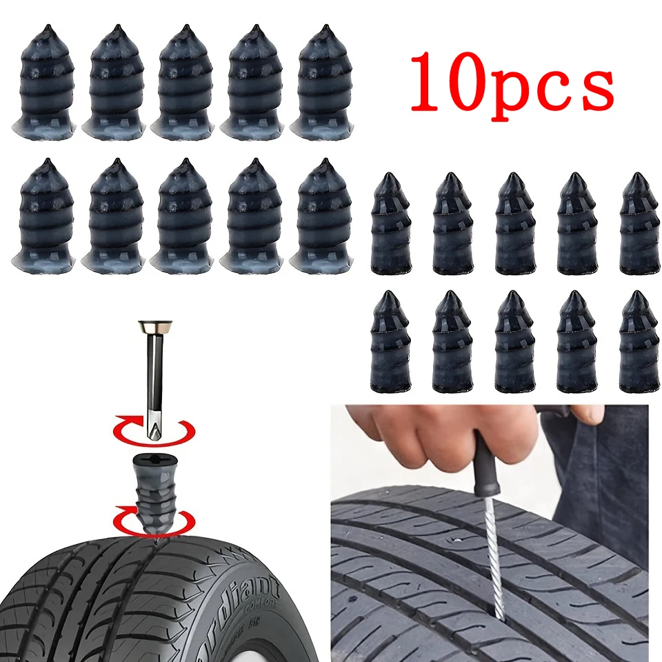 10 pcs/Set Vacuum Tire Punção Reparação Pneus Tubeless Reparação Unhas ...