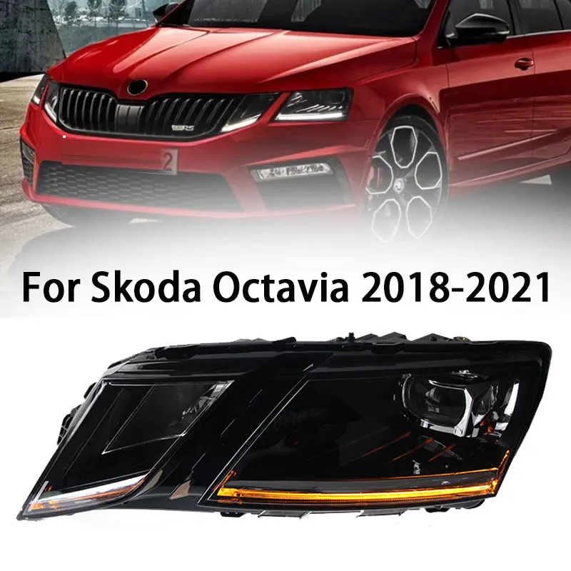 Head Lamp for Skoda Octavia LED Headlight 2018-2021Headlights Octavia ...