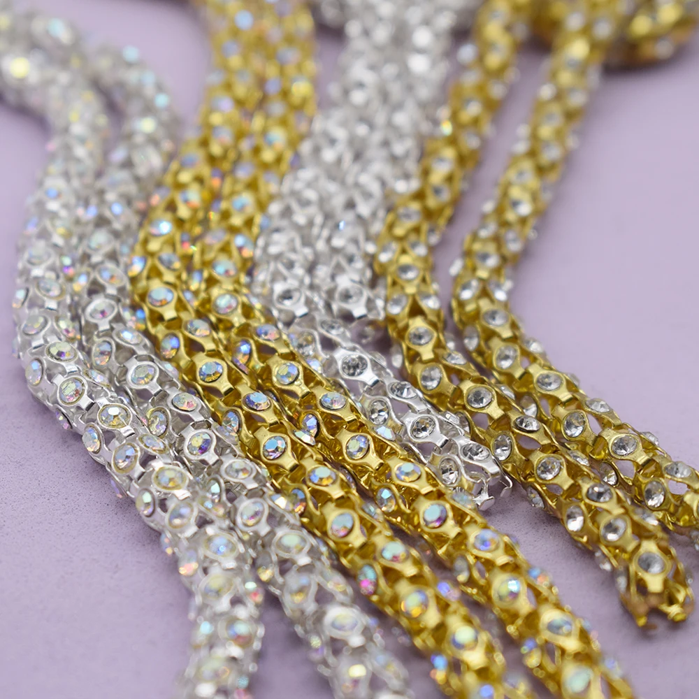 Clear-AB-Crystal-Strass-Tube-Rhinestone-Chain-Apparel-Strass-Plating ...
