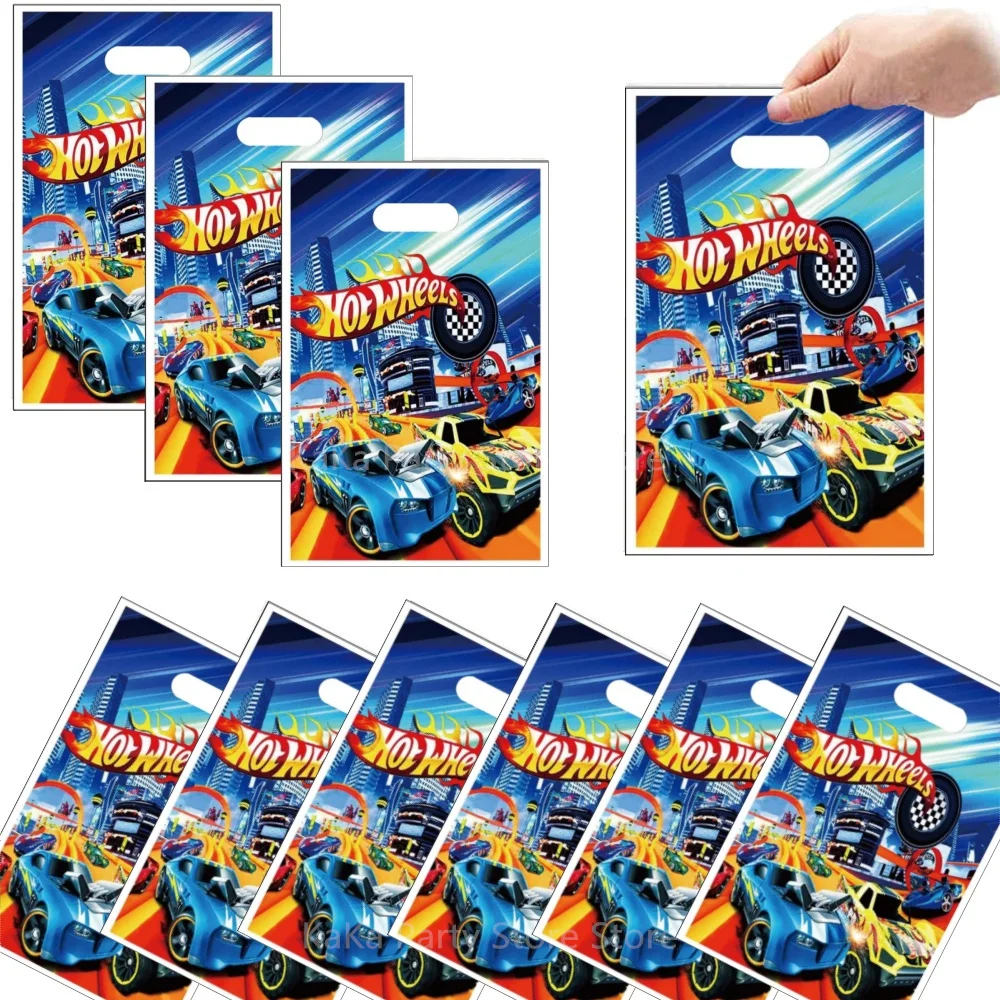 Cartoon-Hot-Wheels-Birthday-Party-Decoration-Plastic-Gift-Bags-Race-Car ...