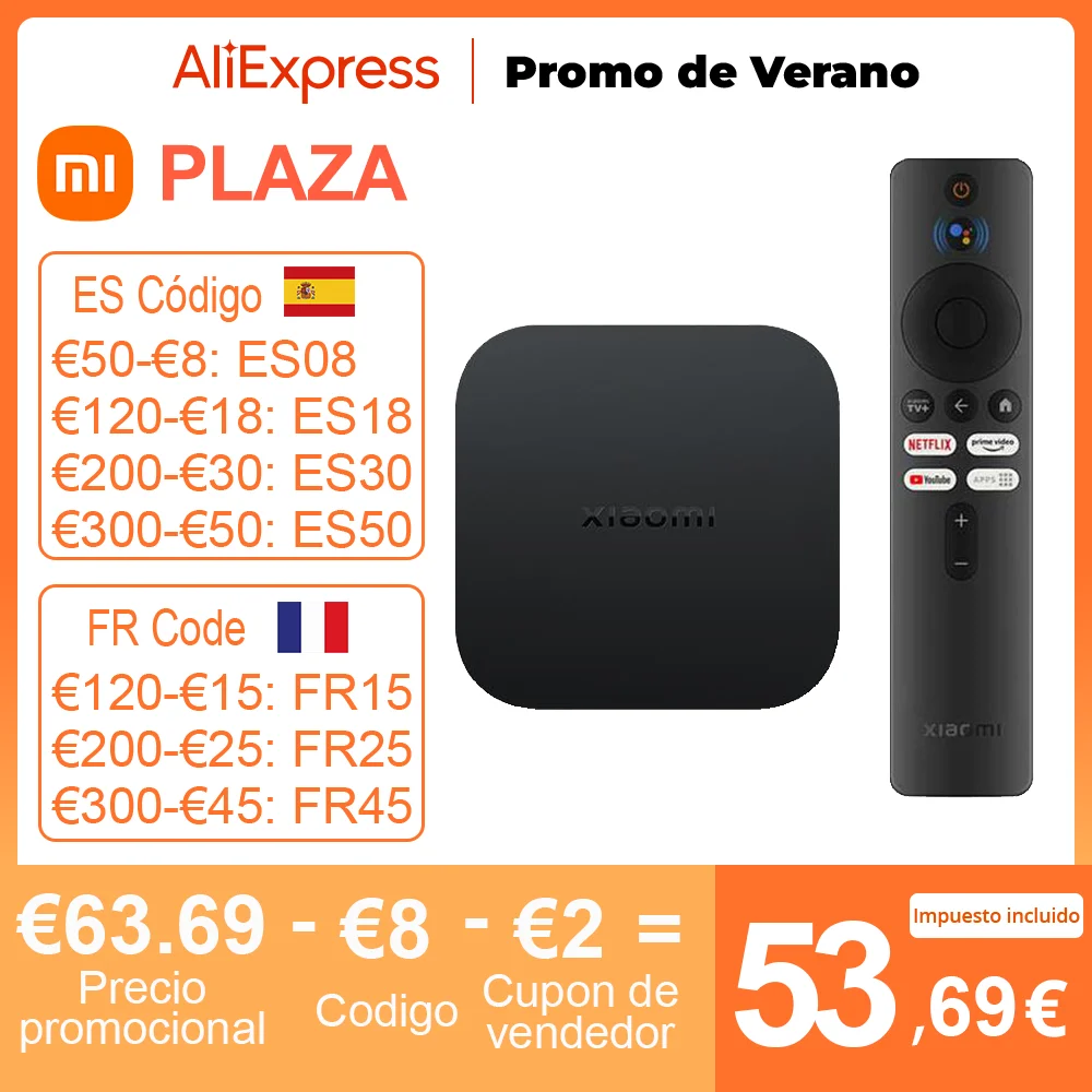 Xiaomi Mi TV Box S 2nd Gen, Android Caixa de TV Inteligente Media ...