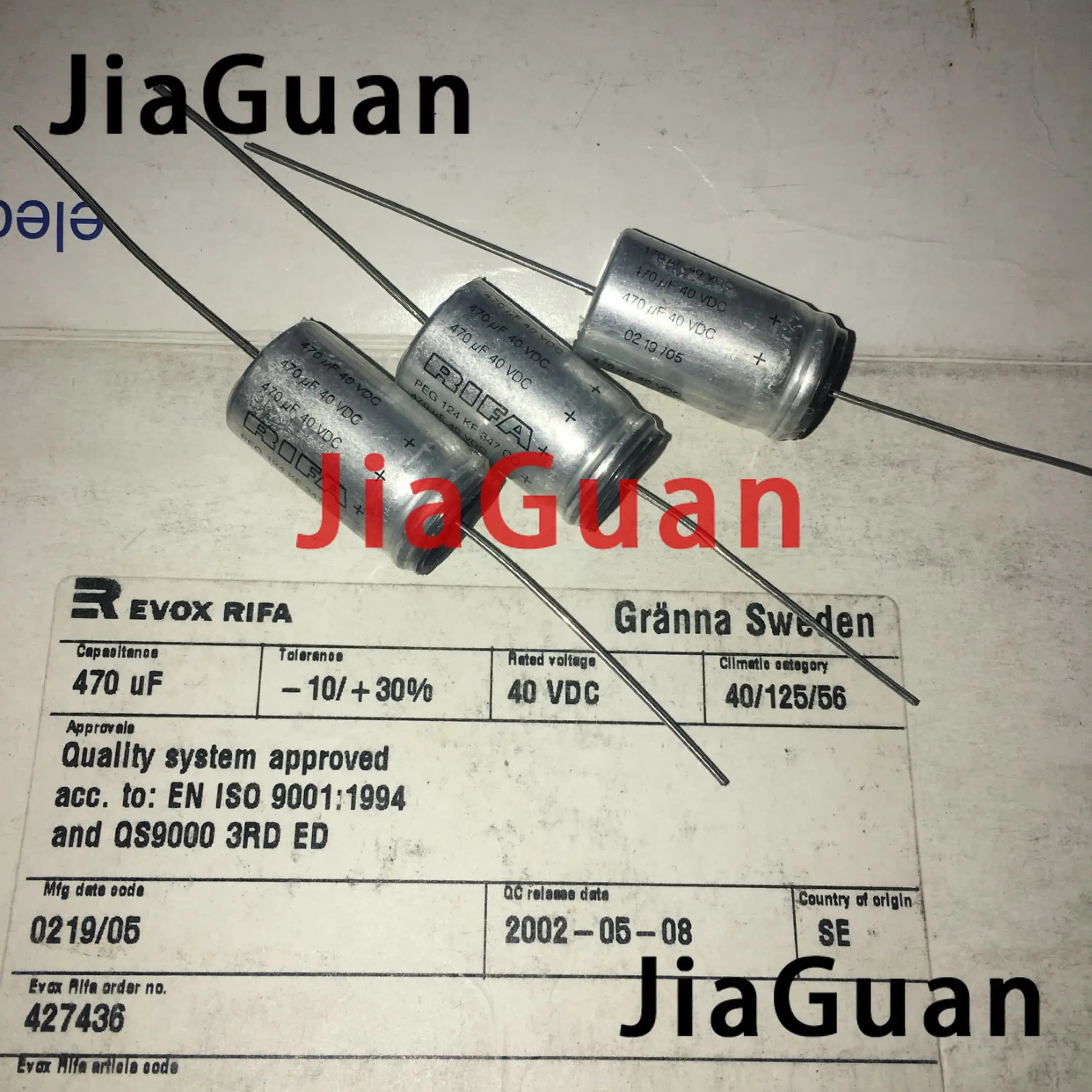 2PCS-NEW-RIFA-PEG124-40V470UF-16x28MM-HiFi-Audio-axial-electrolytic ...