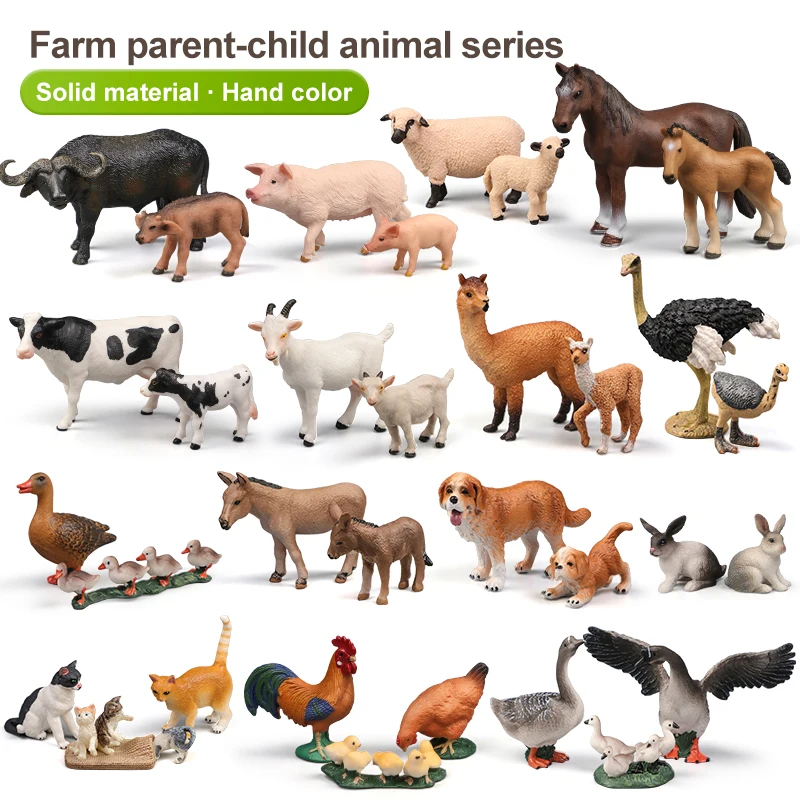 Simulação Farm Animals Model Set, Action Figures, Brinquedo em ...