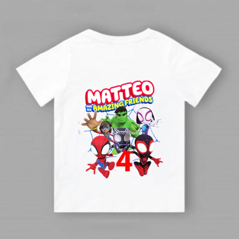 Camiseta de fiesta de cumpleaños para niño de Marvel Spider Man y sus ...