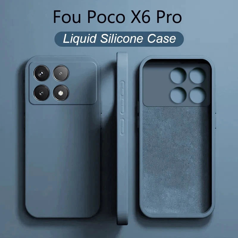 Poco-X6-Pro-Case-Luxury-Original-Liquid-Silicone-Phone-Cases-For-Xiaomi ...