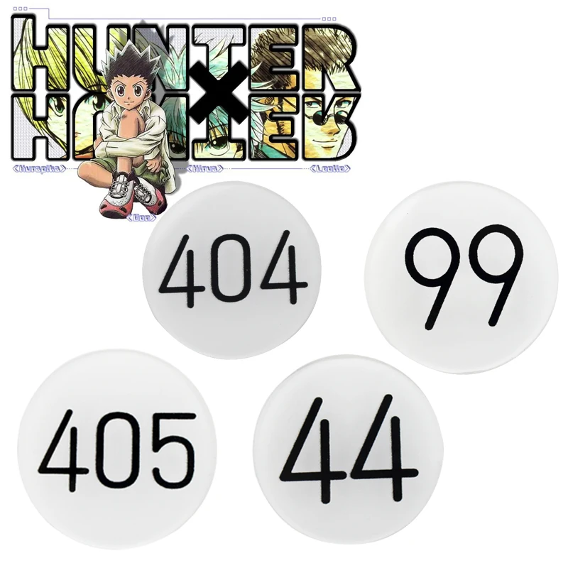 4Pcs Hunter x Hunter Exam Pins Brooch Hisoka Kurapika Killua Zoldyck ...