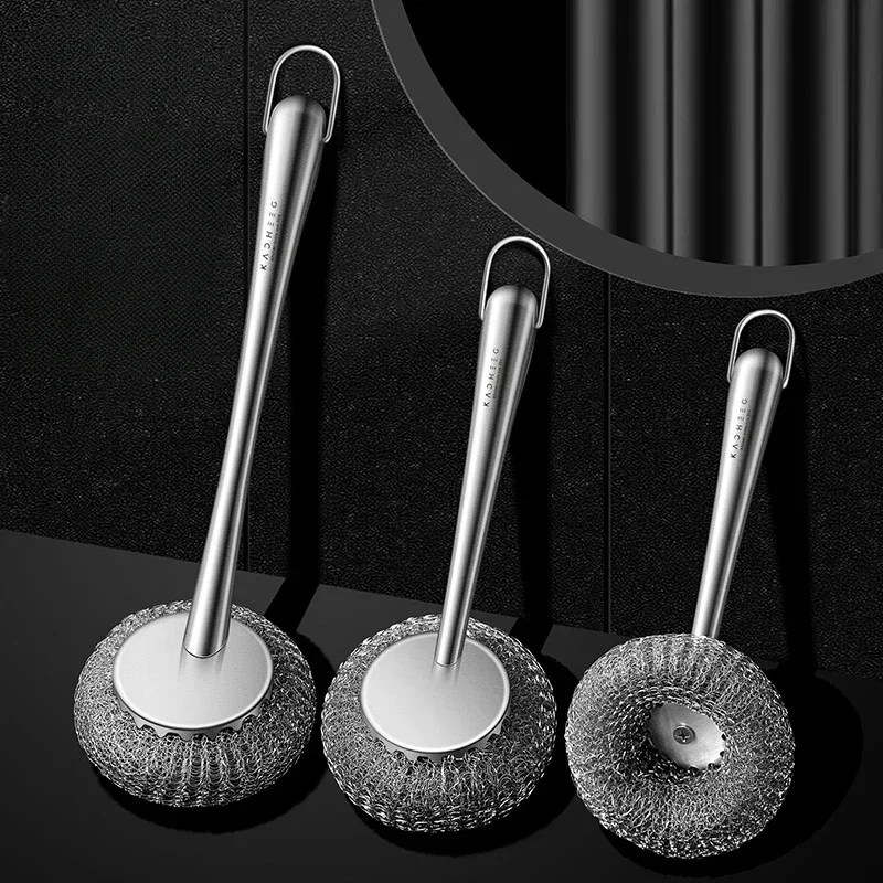 Creative-304-Advanced-Stainless-Steel-Pot-Brush-Long-Handle-Household ...