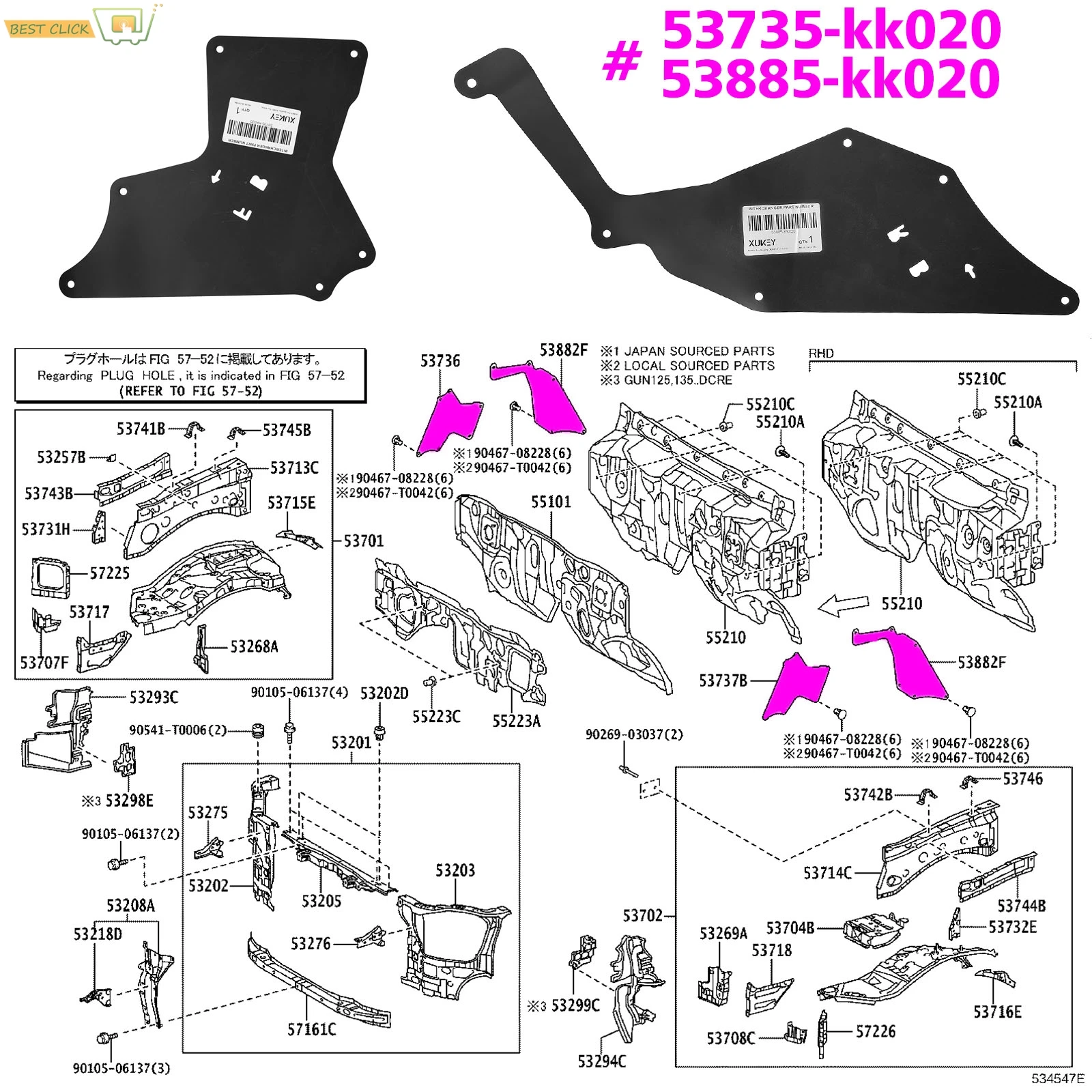 4pcs Splash Shields with Clips Fender Liners For Toyota Hilux Fortuner ...