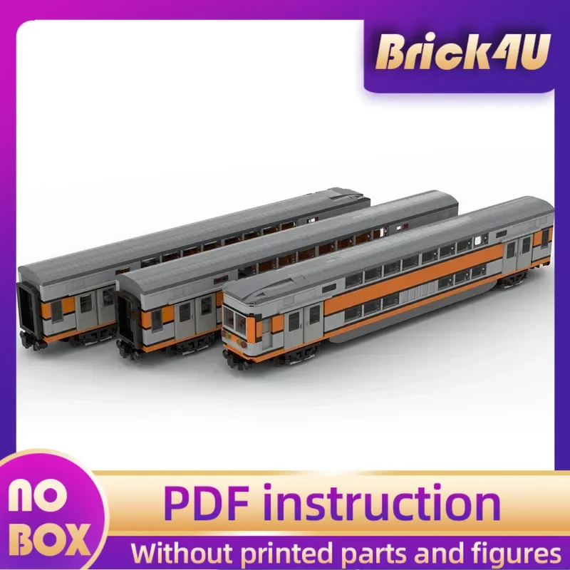 City Vehicle Model Moc Building Bricks Train Wagon Rame VB2N SNCF ...