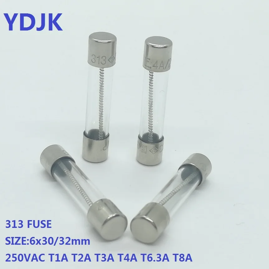 10PCS-LOT-Time-Delay-Glass-Fuse-313FUSE-250VAC-T1A-T2A-T3A-T6-3A-T8A ...