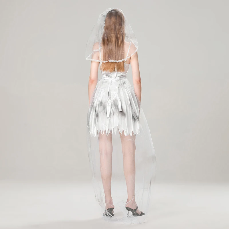 Gothic-Bride-Costume-Haunted-Wedding-Dress-with-Veil-and-Lace-Trailing ...