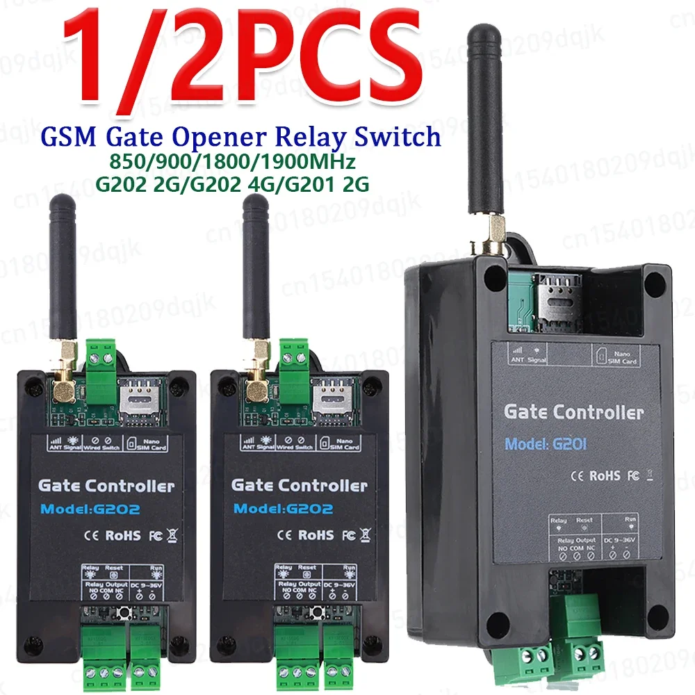 2/1pcs GSM 201/202 Gate Opener Relay Switch 2G/4G 200 Users Phone ...