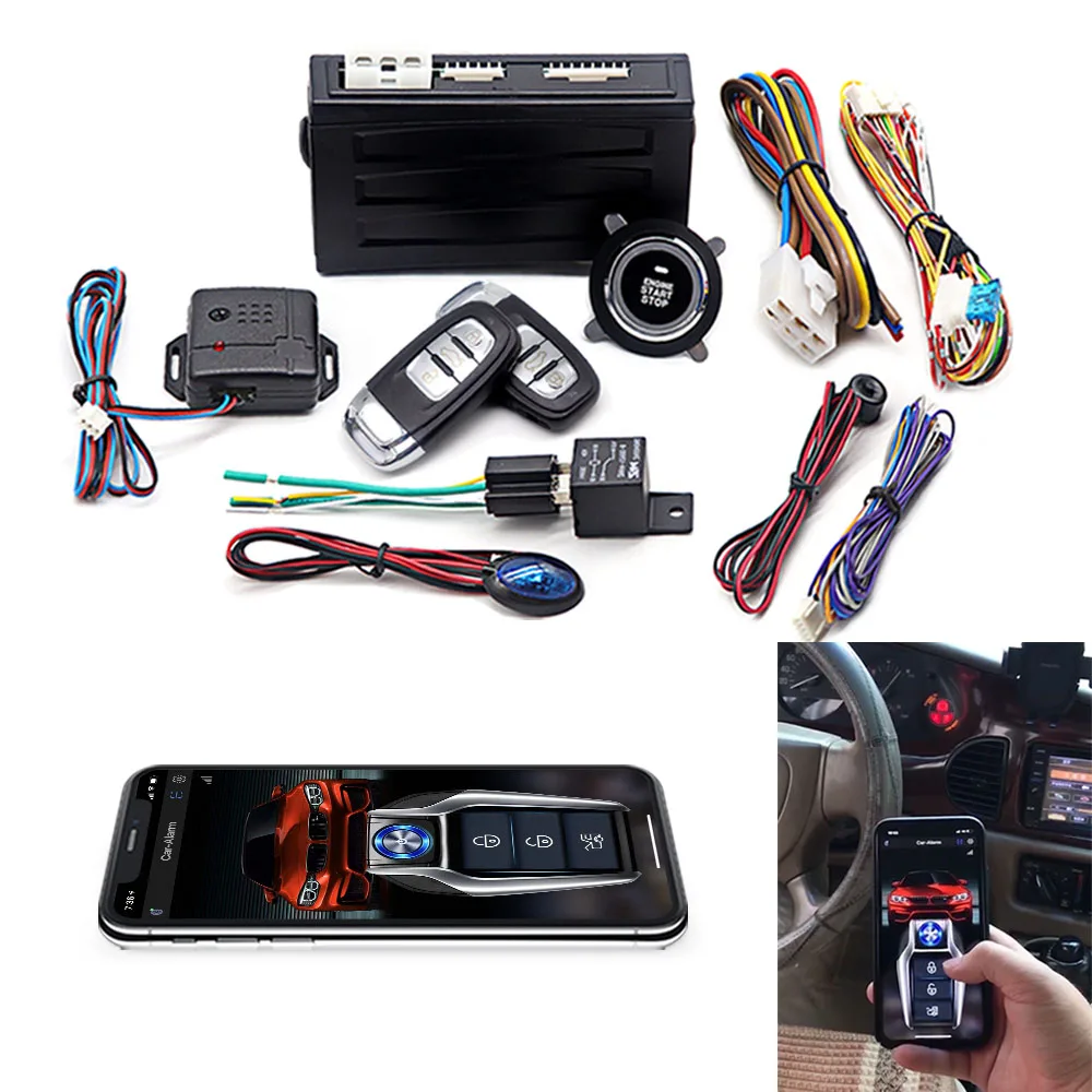 Universal Auto Start Stop Keyless Entry System Car Alarm Remote Engine ...