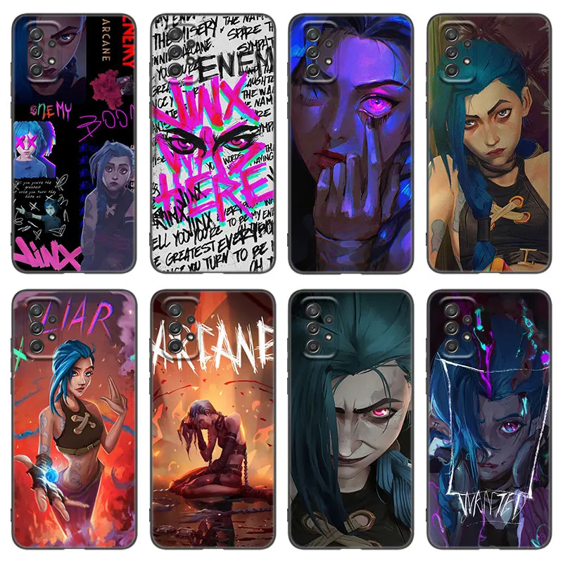 Arcane Girl Jinx Anime Phone Case For Samsung Galaxy A13 A22 A32 4G A53 ...