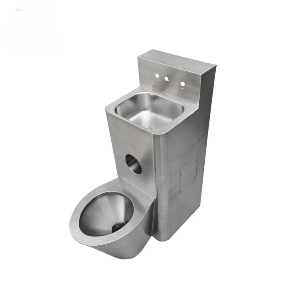 Prison-Jail-Cell-Stainless-Steel-P-Trap-Tank-Sink-Floor-Mount-Back-To ...