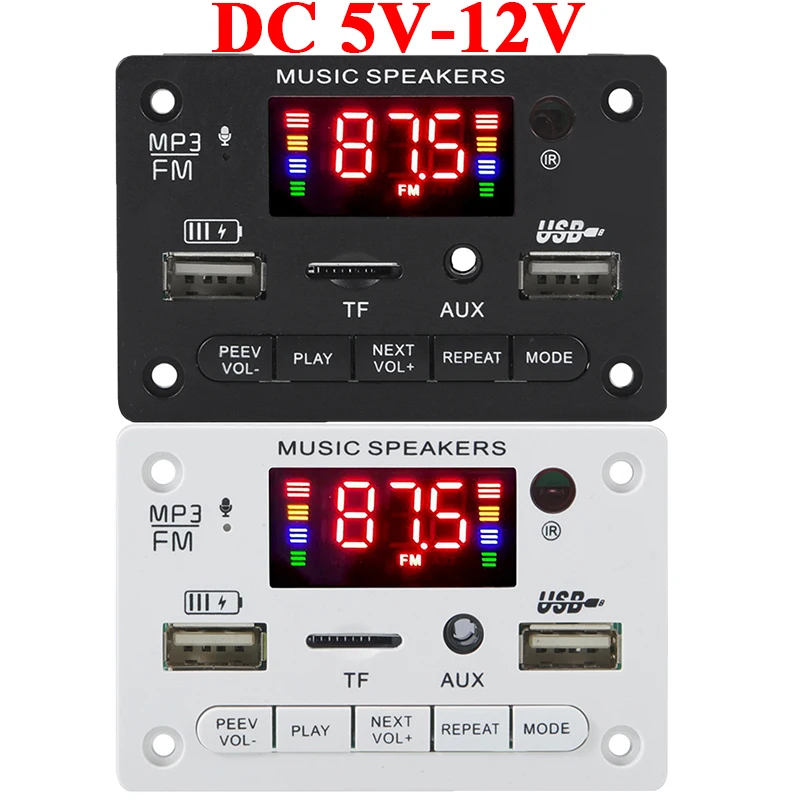 JX 810BT 블루투스 5.0 MP3 디코딩 보드 모듈, 무선 자동차 USB MP3 플레이어, TF 카드 슬롯, USB FM 핸즈프리 제어, 5V, 12V ...