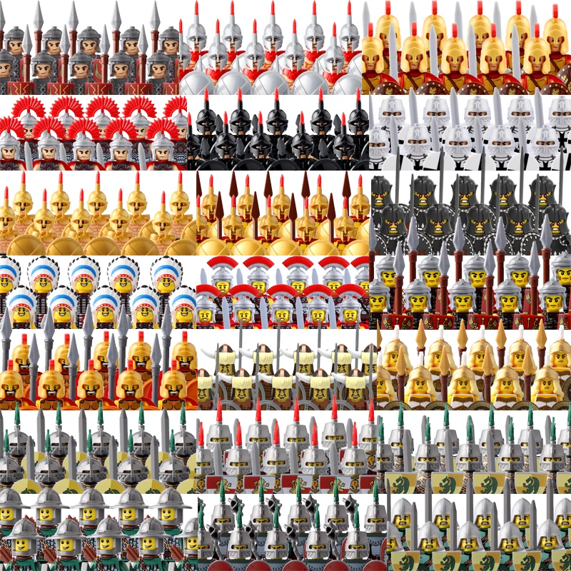 Medieval Military Roman Soldier Building Blocks Army Castle Teuton ...