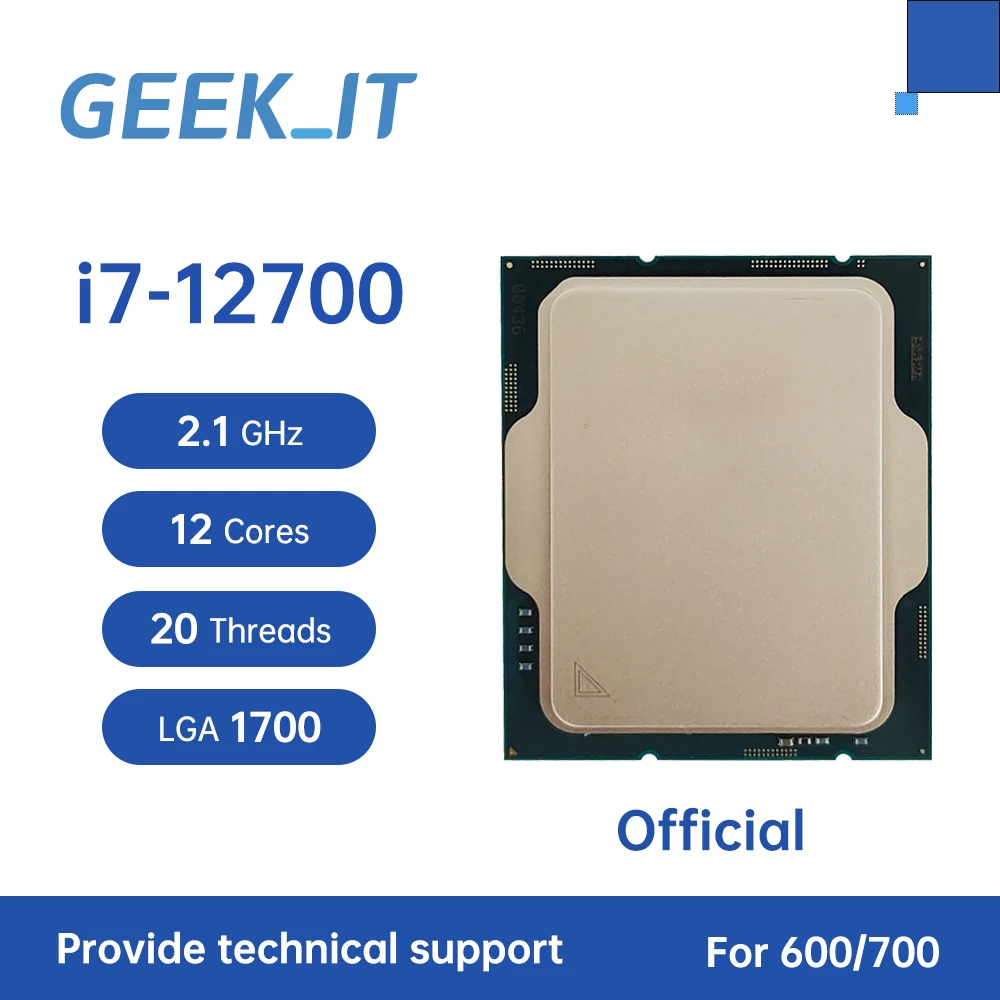 Core i7-12700 SRL4Q 2.1GHz 8P+4E 12-Cores 20-Threads 25MB 65W LGA1700