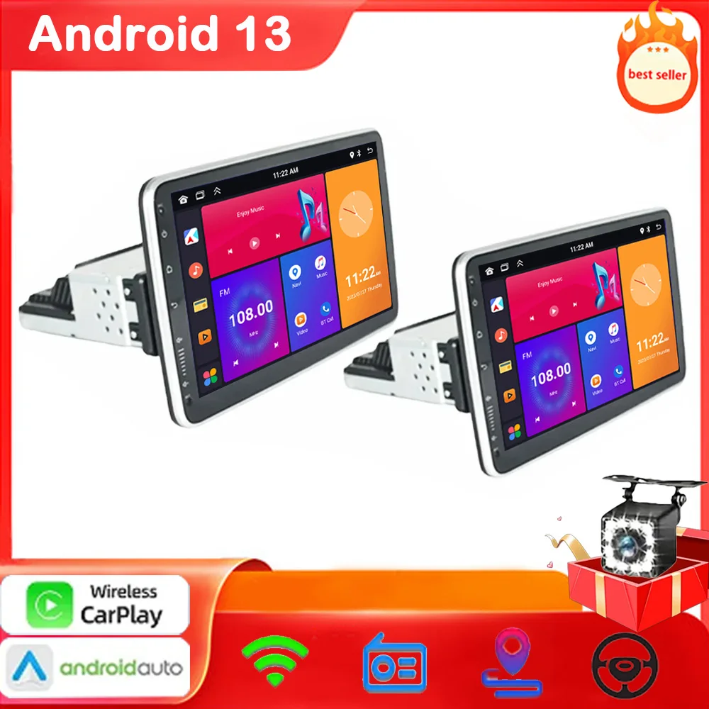 9-10-inch-1din-Android12-Car-Stereo-Radio-Rotate-Touch-Screen-For ...
