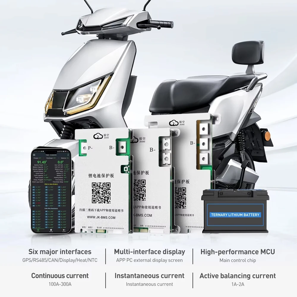 Parkside 20 V JK Smart BMS 8-24S 200A LiFePo4 Li-ion BMS Con 2A Active ...