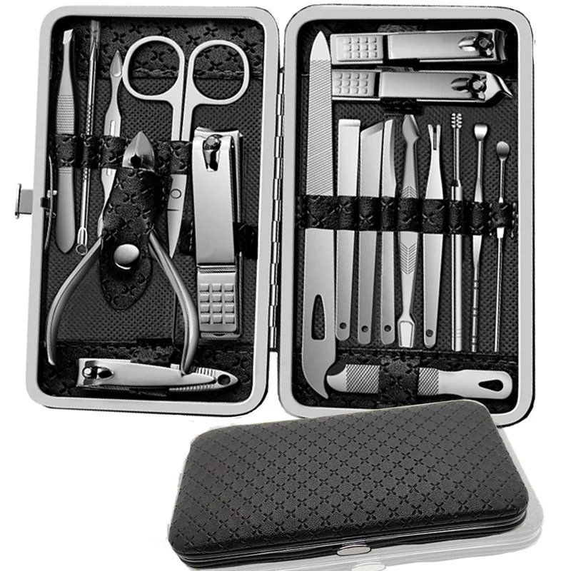 Manicure-Set-19-pcs-Full-Function-Kit-Profissional-Pedicure-A-o-Inoxid ...
