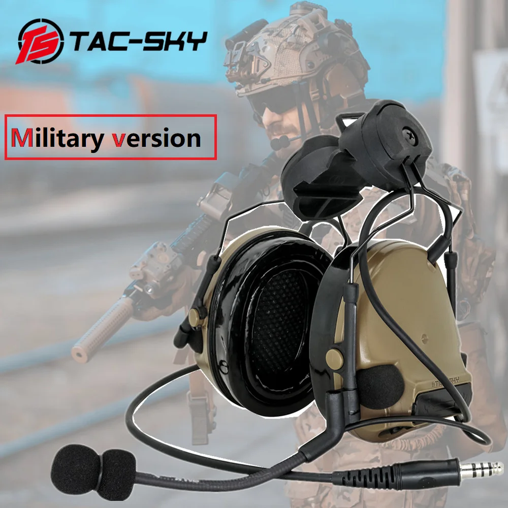TAC SKY 전술 헬멧 COMTAC III 헤드셋 헬멧 아크 마운트 버전 PELTOR PTT 어댑터와 호환 ...