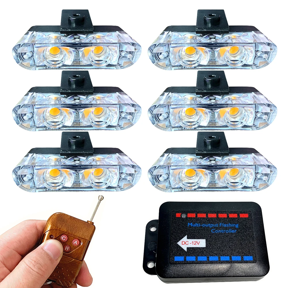 2LED-Wireless-Remote-Car-Strobe-Light-Police-Emergency-Warning-Lamp-LED ...