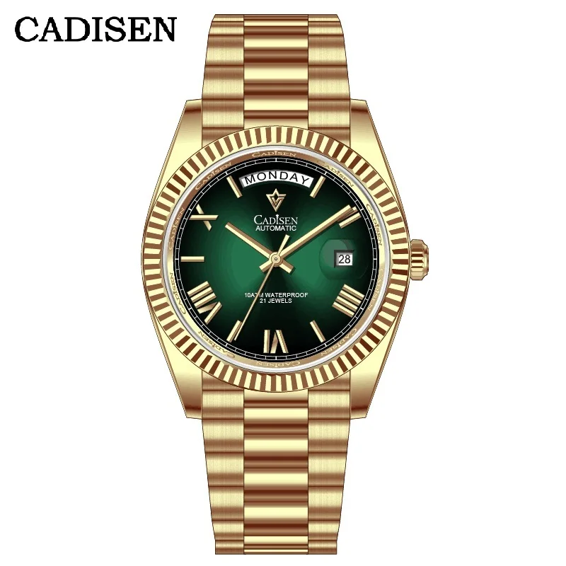 Top Brand Cadisen C8185 Men Watch Sapphire Glass Japan MIYOTA 8285 Movt Men's Watch Mechanical ...
