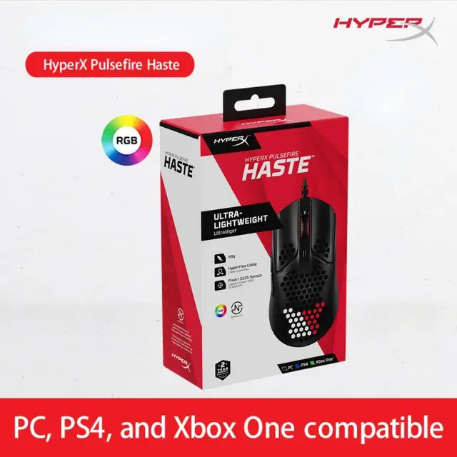 Kingston HyperX Pulsefire Haste Gaming Mouse RGB 16000 DPI USB Wire ...