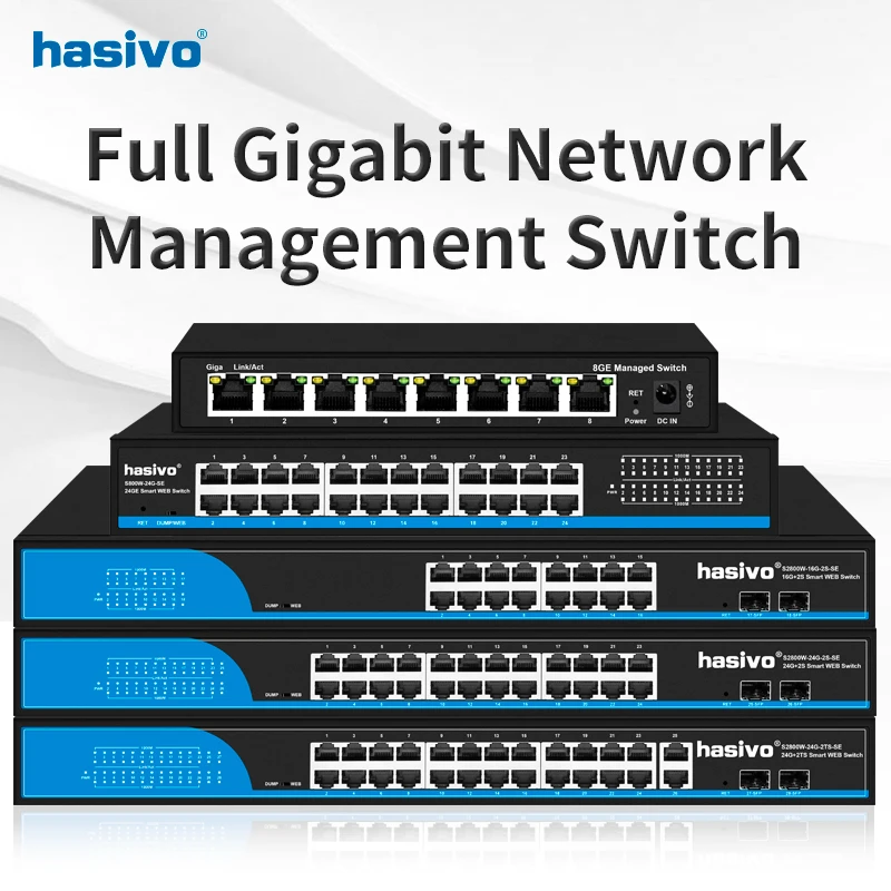 Web Managed Gigabit Ethernet Switch with 8/16/24 Port