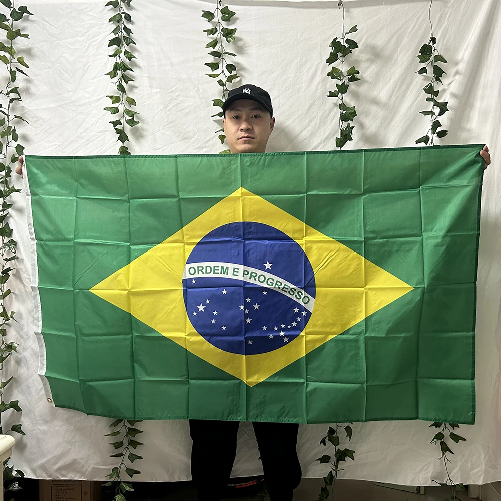 TIKI FLAG Brazil Flag 3x5fts 90x150cm polyester Brazil Br Brasil ...