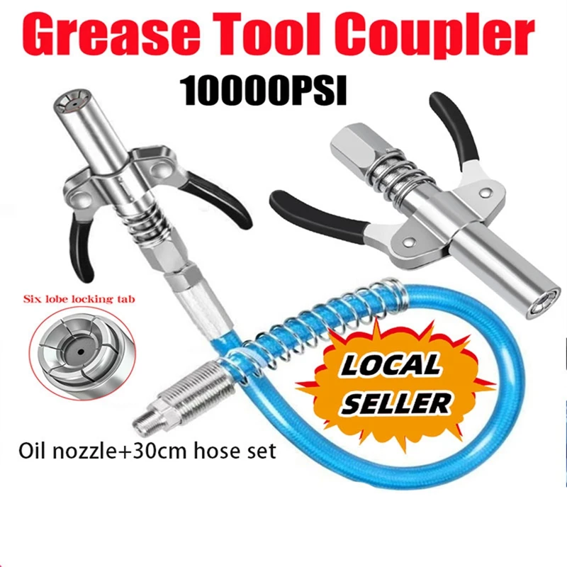 10000-PSI-Grease-Connector-Quick-Release-Lock-High-Pressure-Gun-Tips ...