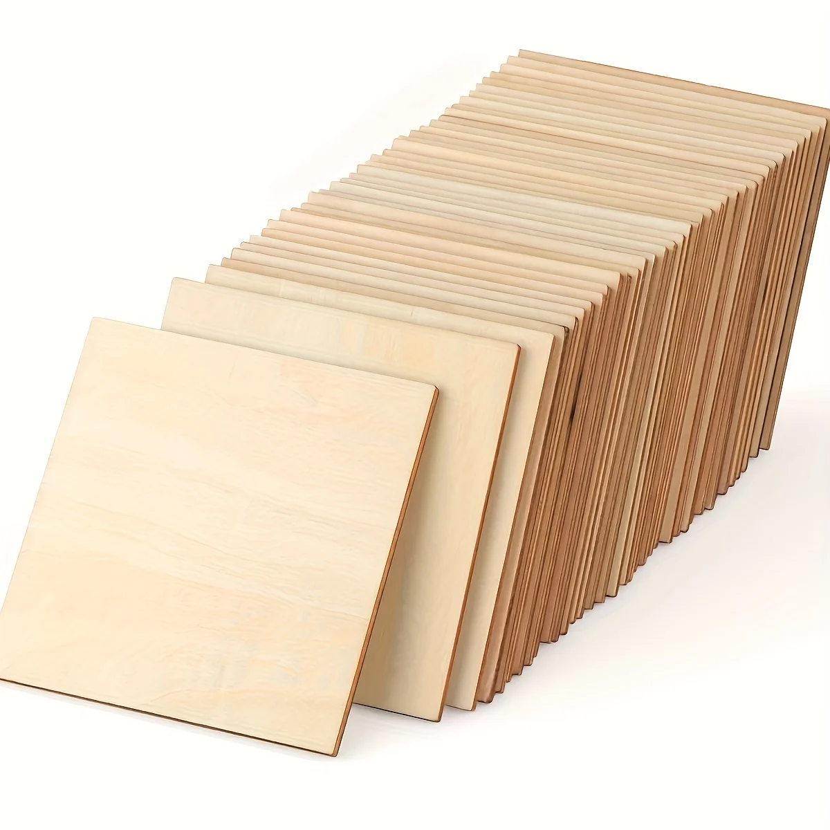 10Pcs-Wood-Square-4x4in-Blank-Wood-Sheet-for-Crafts-Thin-Unfinished ...