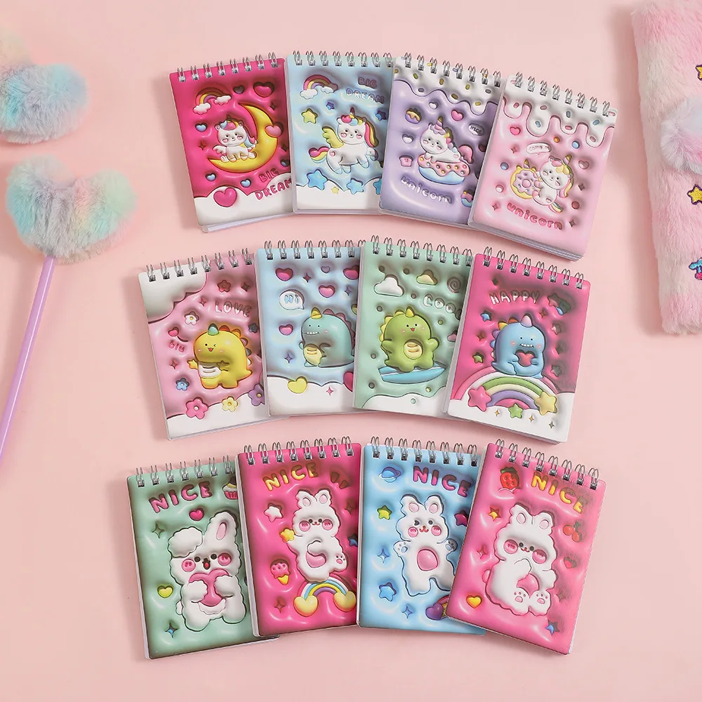 2PC-Kawaii-Mini-Pocket-Notebook-Student-Notepad-Diary-Spiral-Notebook ...