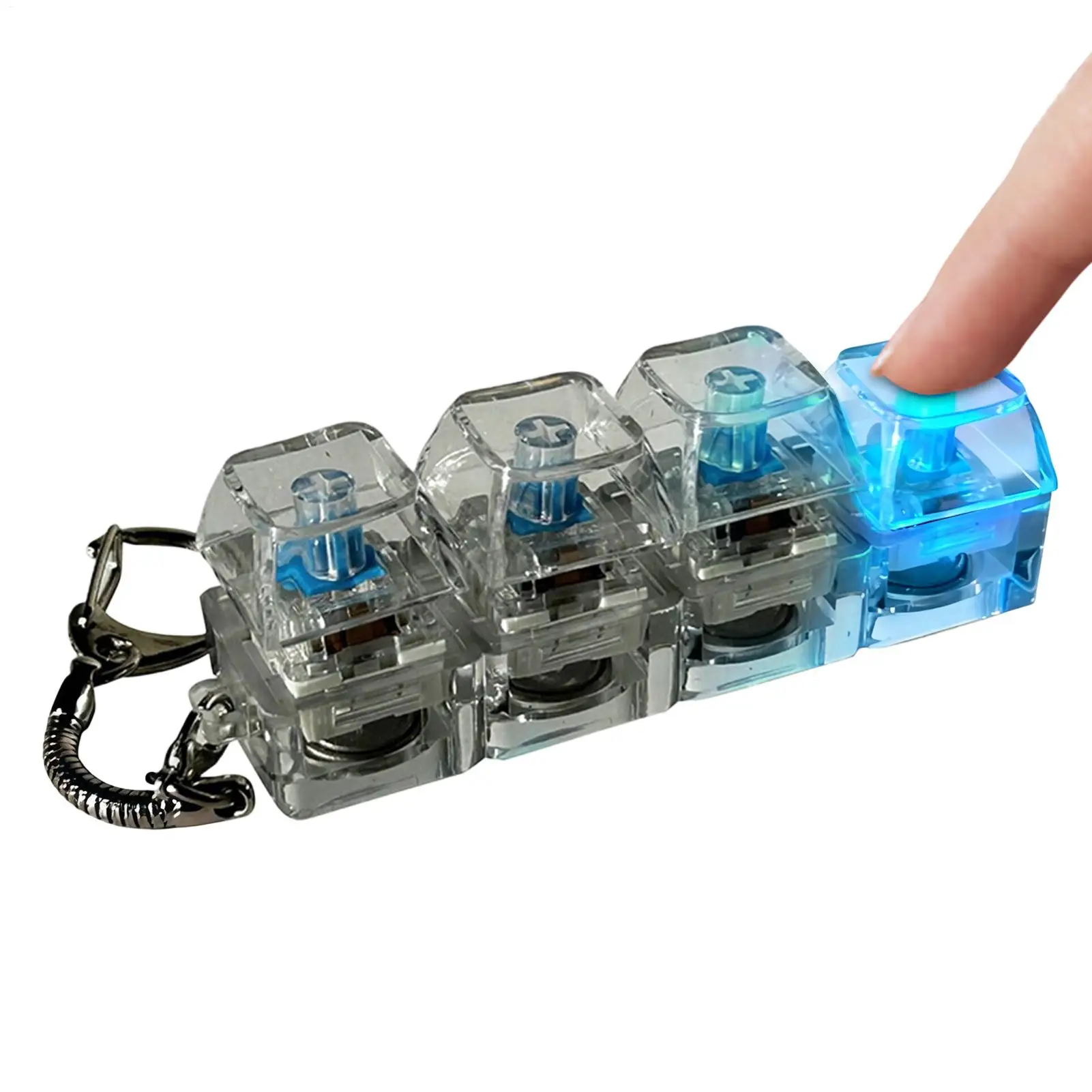 Keyboard Clicker Fidget Transparent Colorful Clicker Button Fidget ...