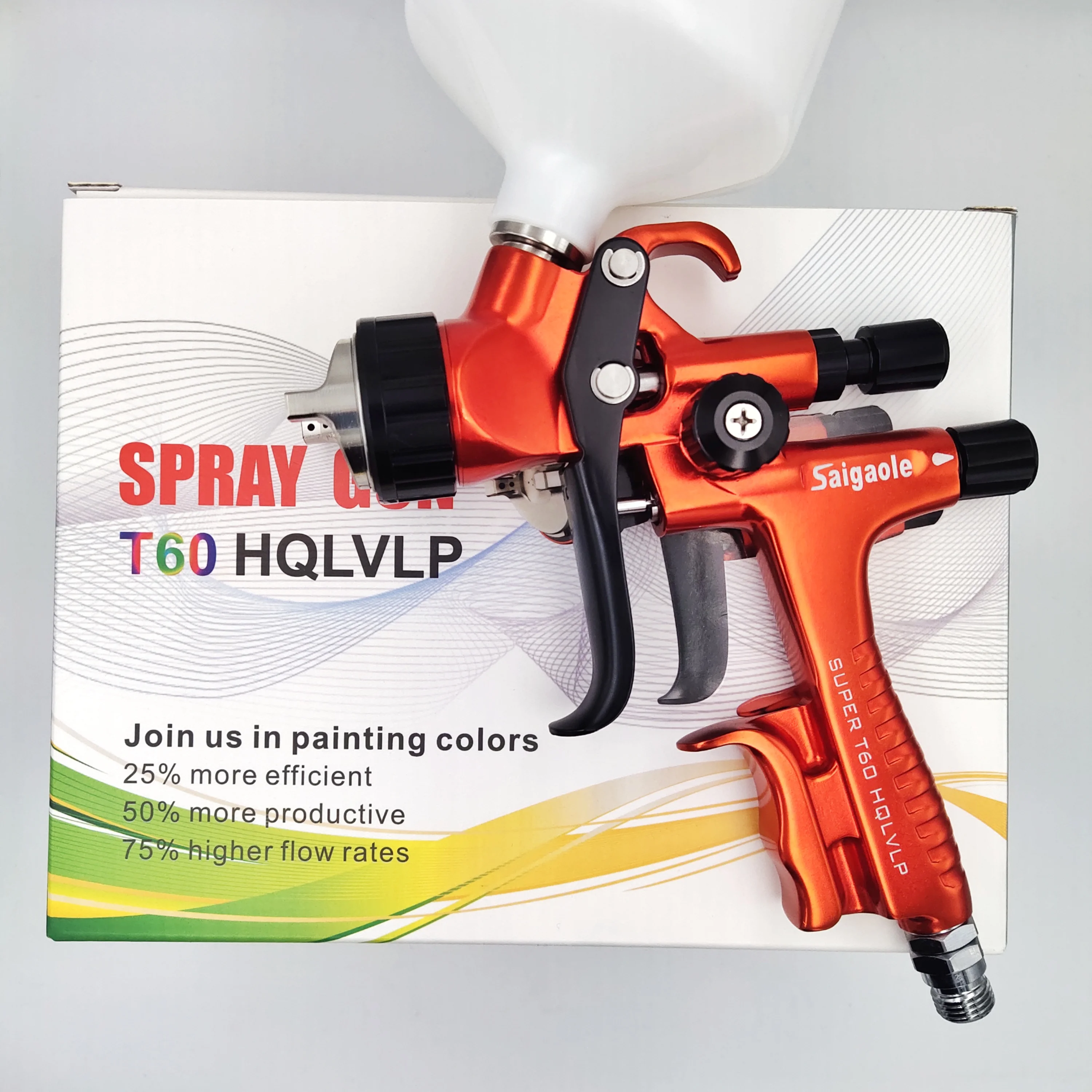 T60 Spray Gun HVLP 1.3mm Sprayer Car Painting Tool Coating Paint ...
